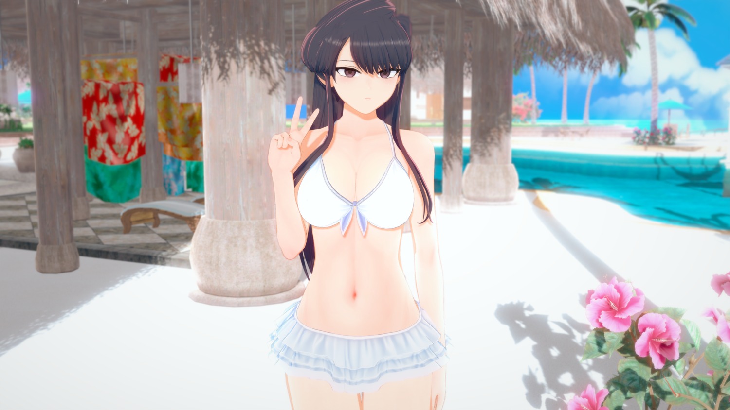 drew komi-san wa komyushou desu. komi shouko bikini cleavage swimsuits wallpaper | #867668 ...